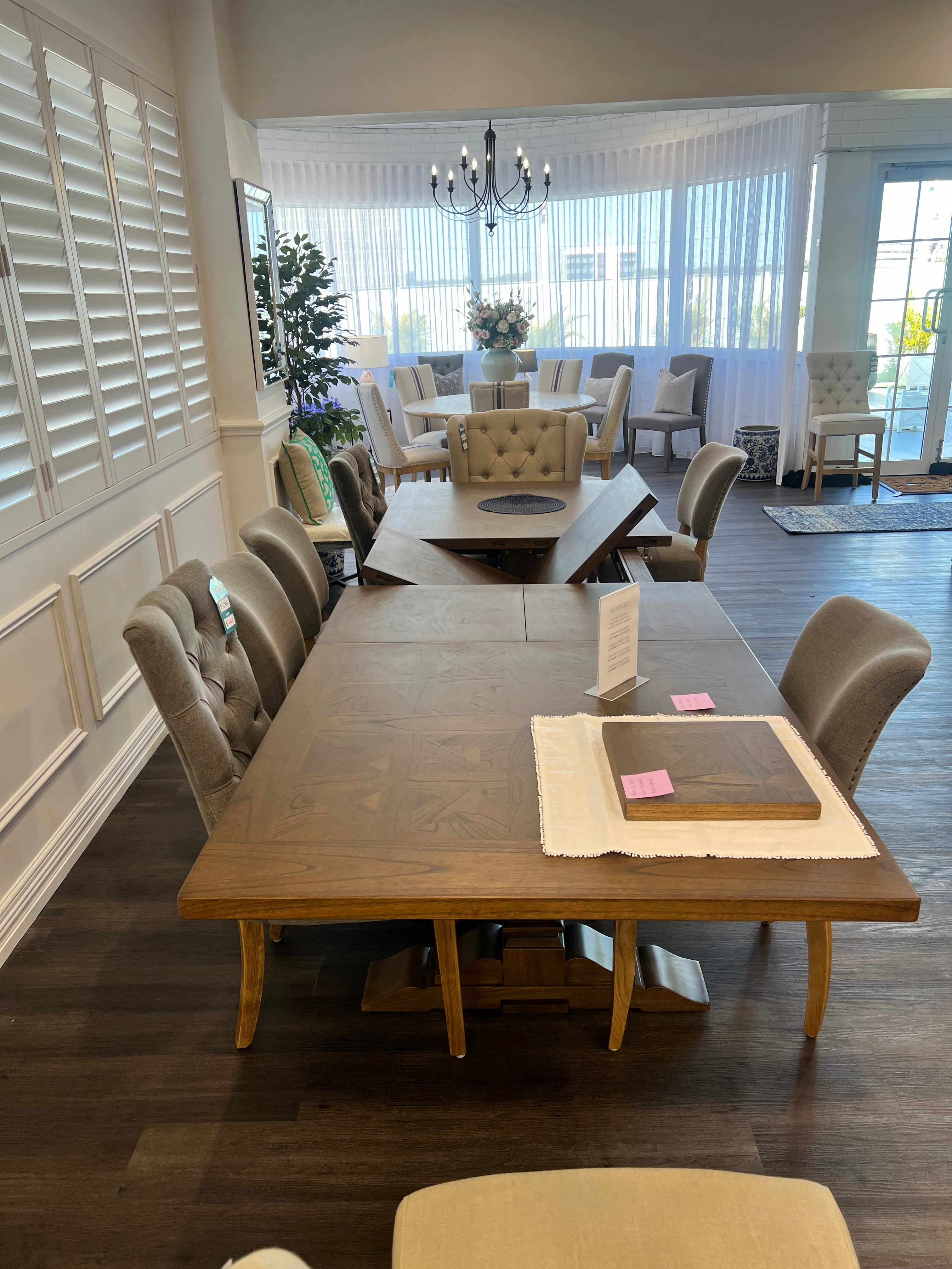 Nantucket Extendable Dining Table 210cm to 310cm Rustic Brown ...