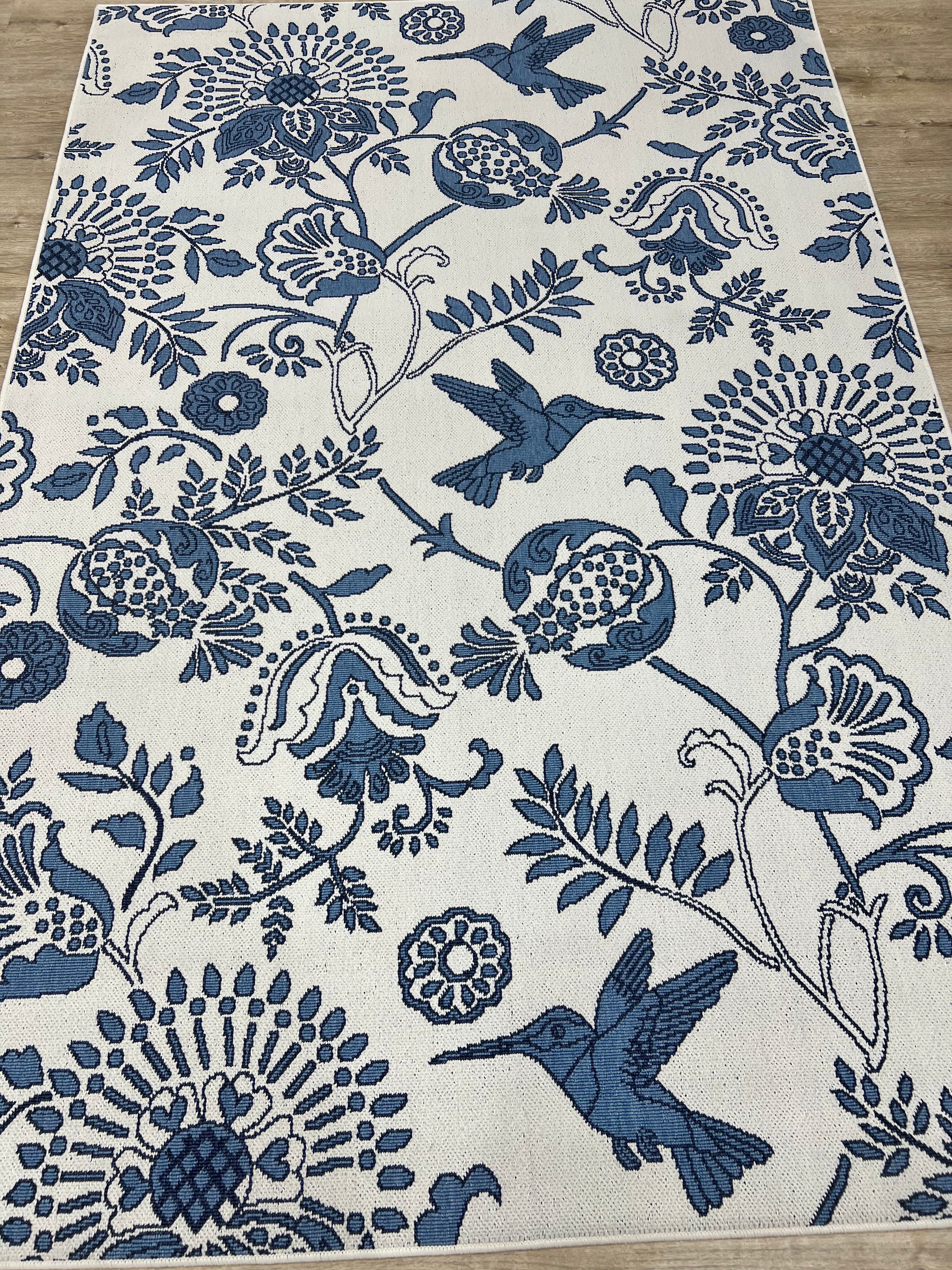 Outdoor Blue Bird Rug – HAMPTONS STYLE INTERIORS PERTH